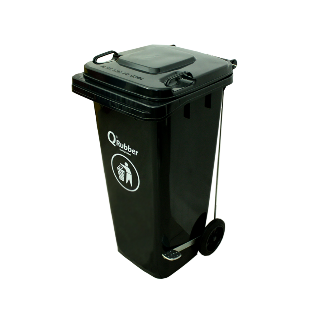 Contenedor de basura 120lts con pedal | QRubber