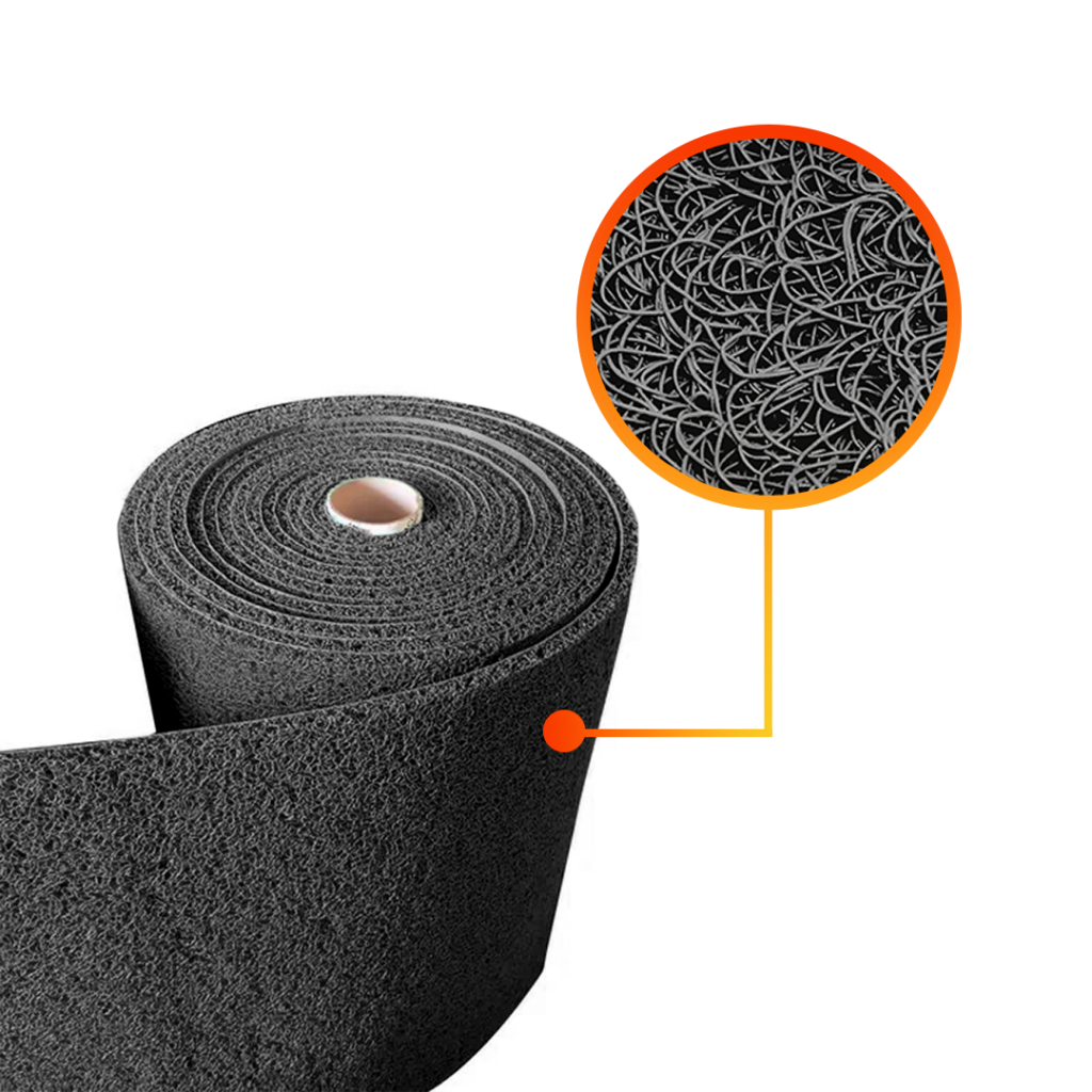 Piso rollo PVC limpiapiés | Rollo 1,2*12mts| color gris | QRubber