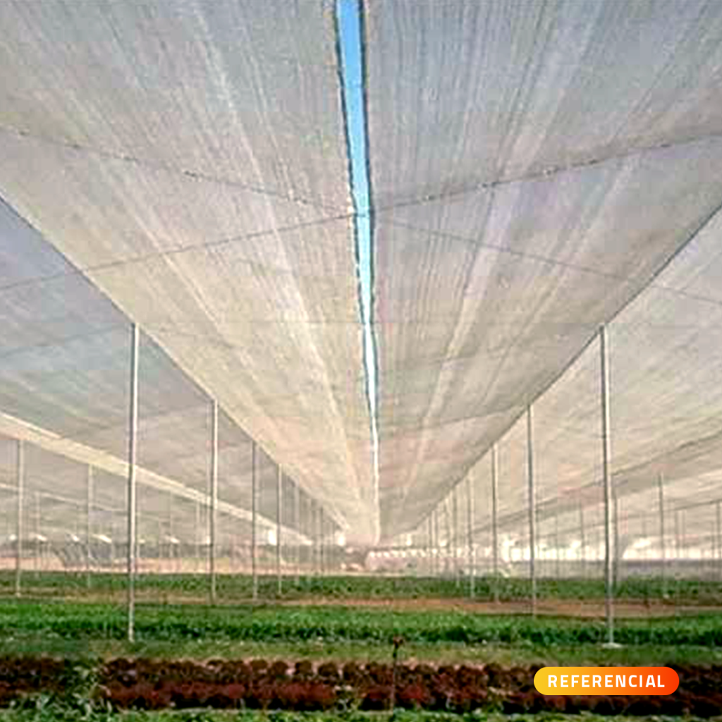 Malla Raschel | Sombra 65% | Rollo 4,2*100mts | color blanca | QRubber